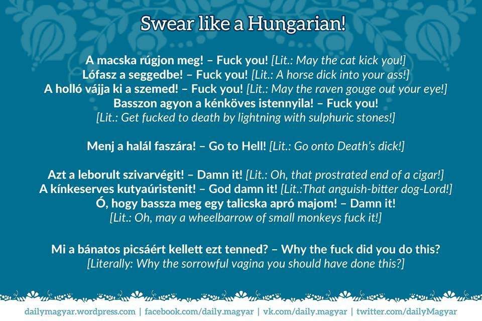 Mini language lesson #5: Swearing in Hungarian
