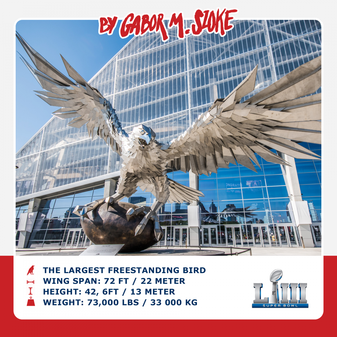 Super Bowl LIII: All eyes on the world's largest Falcon sculpture made ...