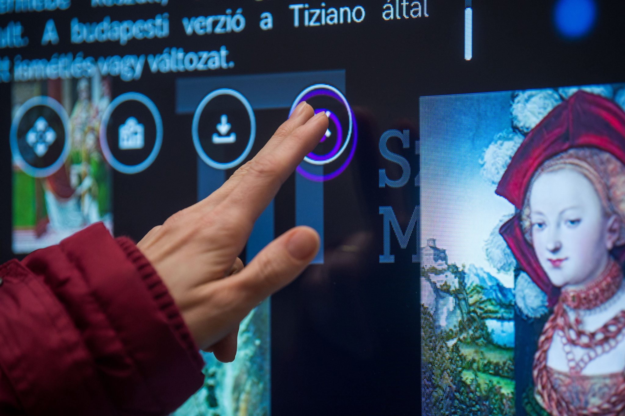Budapest's Museum of Fine Arts has a giant interactive LCD display ...
